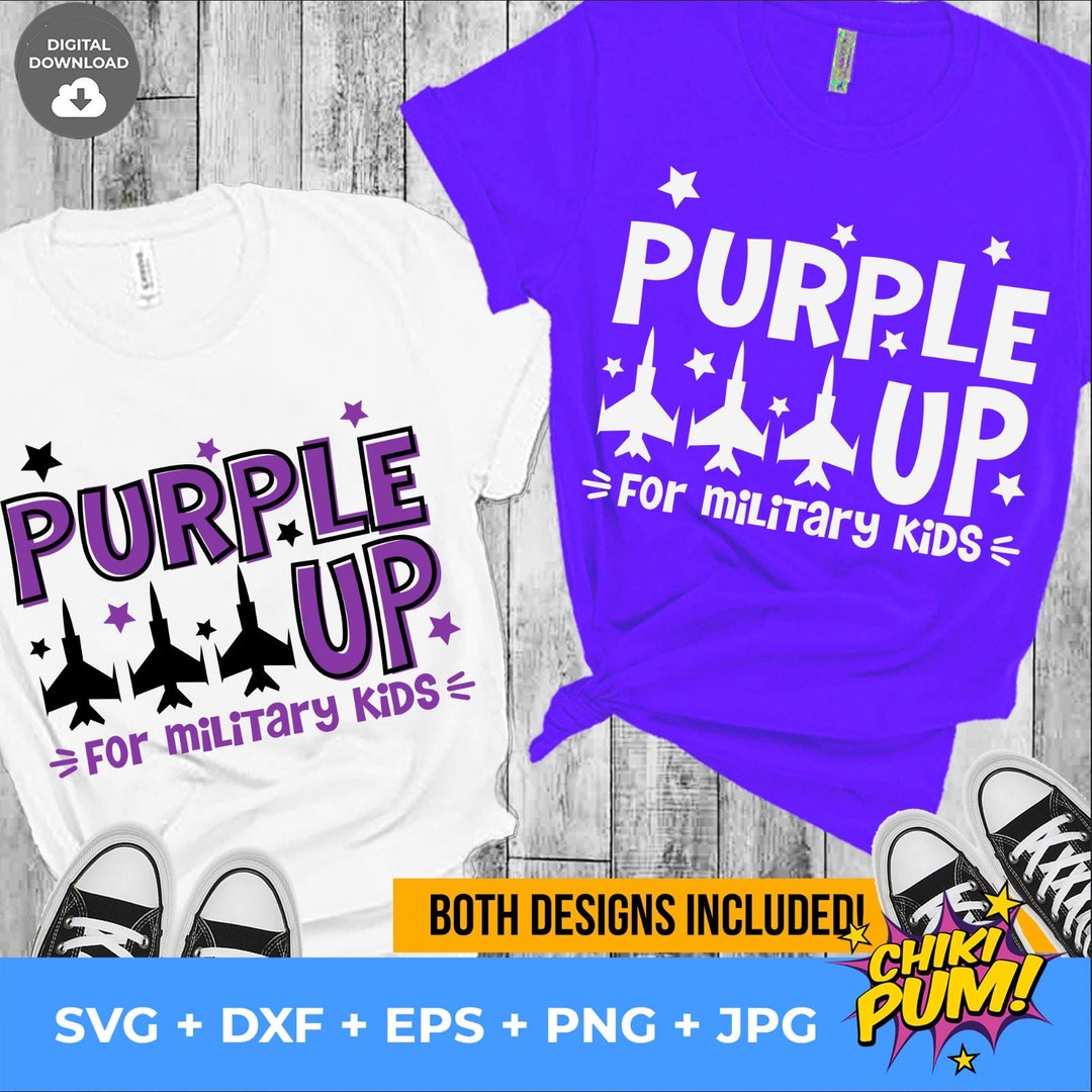 Purple up for Military Kids Svg, Month of the Military Child SVG, PNG ...