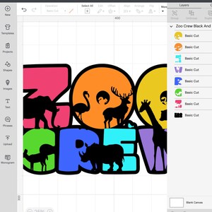 Zoo Crew SVG PNG: Safari Animals Clipart Cut Files Cricut (digital ...
