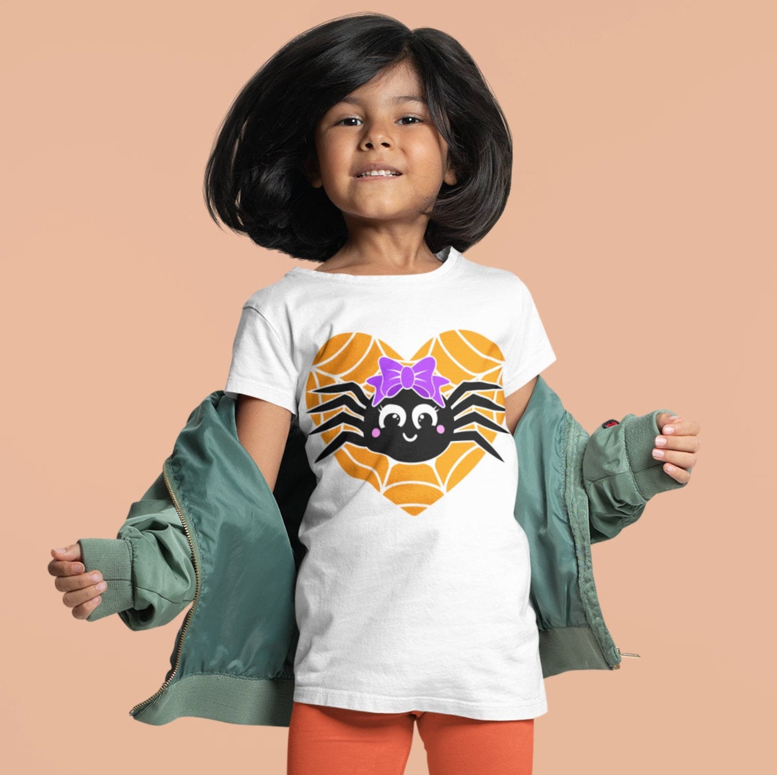 Girl Spider Svg Cute Spider With Bow Svg Halloween Girl Svg - Etsy
