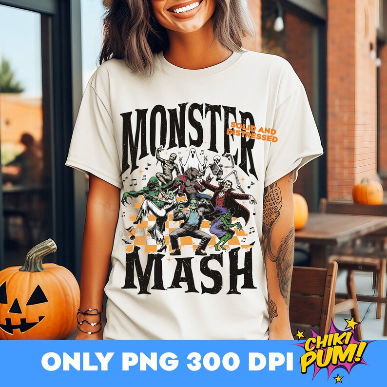 Monster Mash Png, Retro Halloween Png, Funny Halloween, Monster Png ...