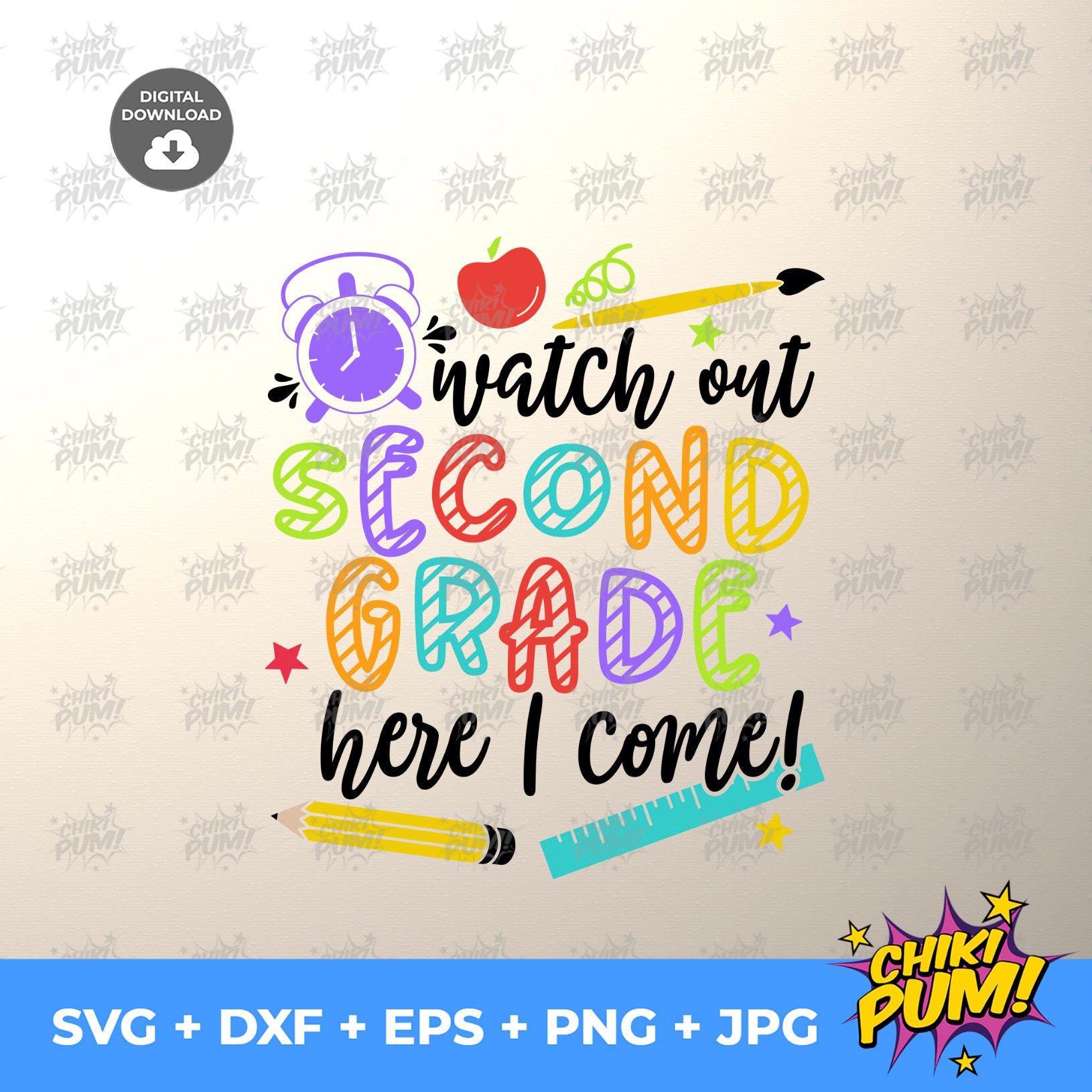 Watch Out Second Grade Here I Come svg Second Grade SVG file | Etsy