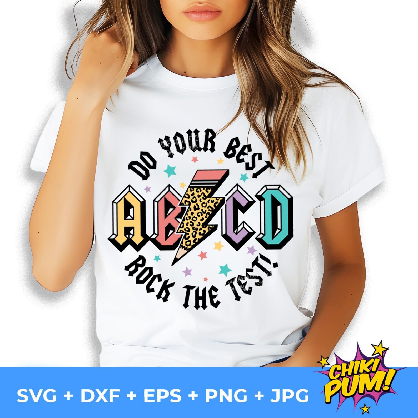 ABCD Rock the Test SVG Png, Teacher Shirt SVG Png, Its Test Day Yall ...