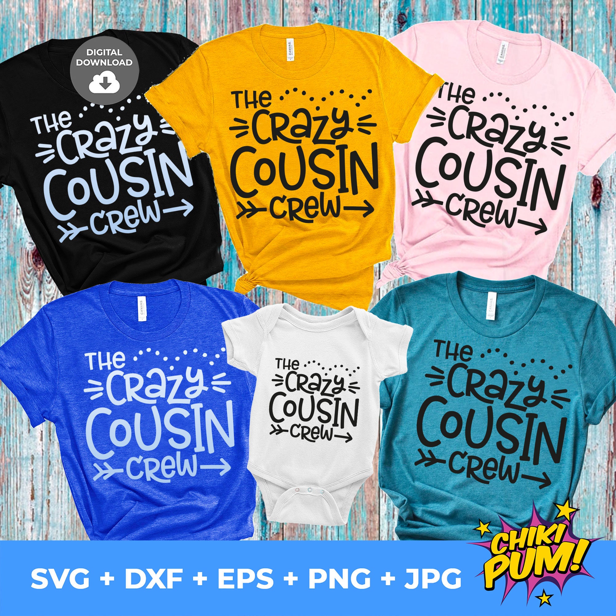 The Crazy Cousin Crew Svg Cousin Crew Cut File Cousin Crew Etsy