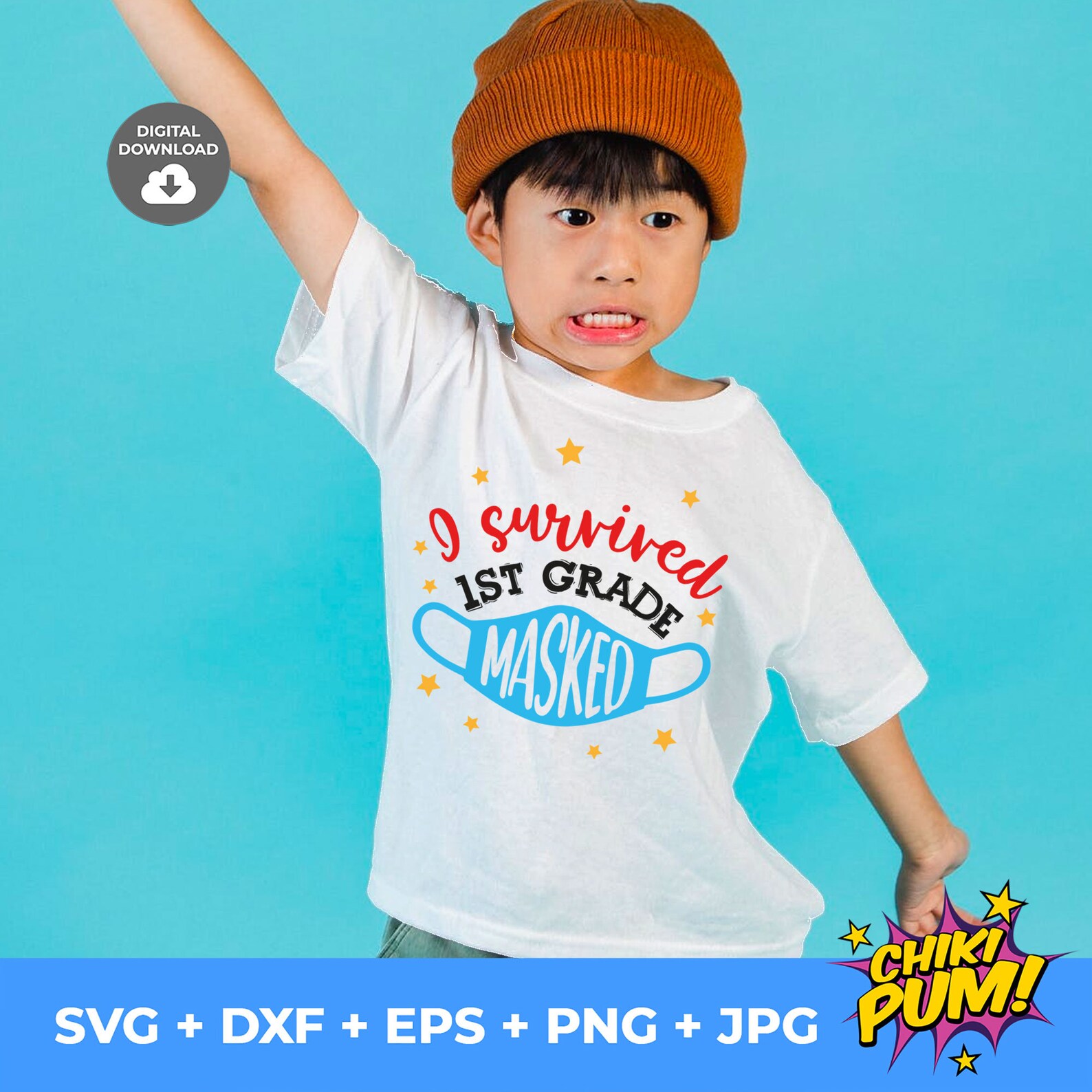 I Survived 1st Grade Masked Svg I Survived Masked First - Etsy