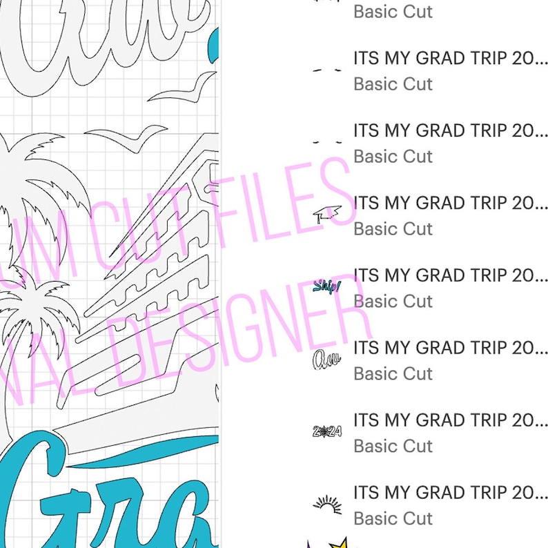 It's a Graduation Trip 2025 SVG PNG: B&W T-shirt Cruise Designs Ready ...