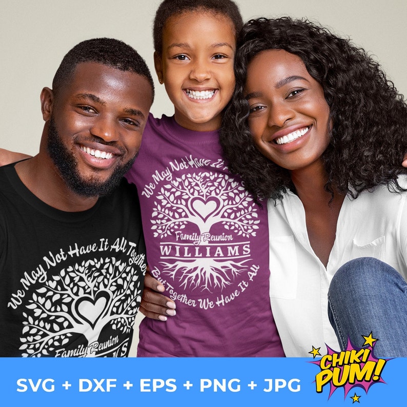 Family Reunion Tree SVG PNG: Personalized Name Design (digital Download ...