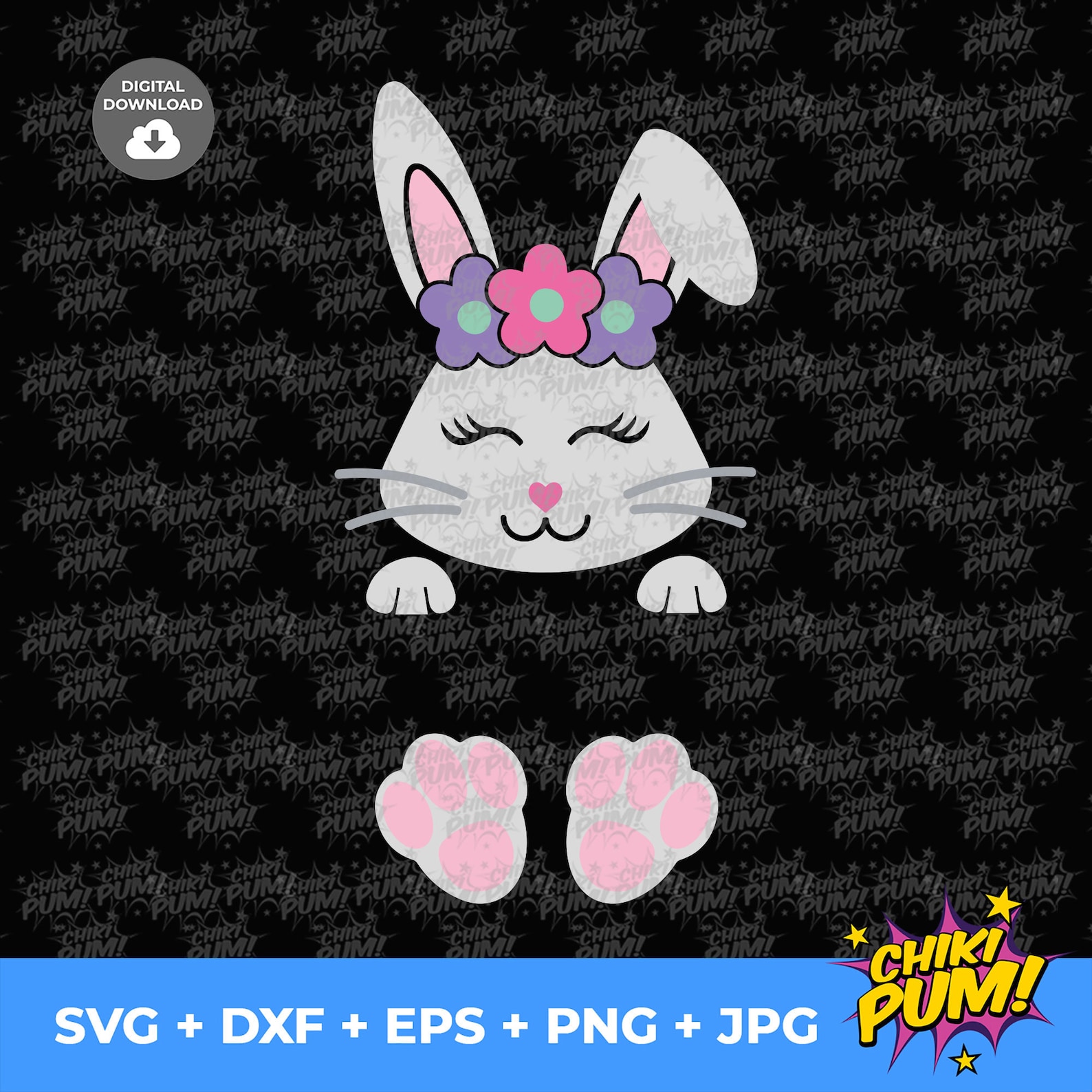Easter Girl Bunny SVG, Easter Girl SVG, Cute Bunny Girl, Digital Cut ...