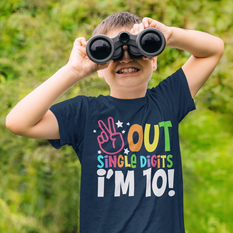 Peace Out Single Digits I'm 10 SVG Tenth Birthday for - Etsy