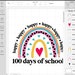 Happy 100 Days of School Rainbow SVG PNG: Teacher Design (digital ...