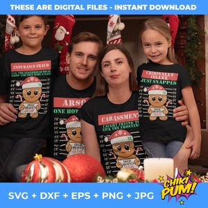 Gingerbread Inmate Christmas Svg, Matching Christmas SVG, Funny ...