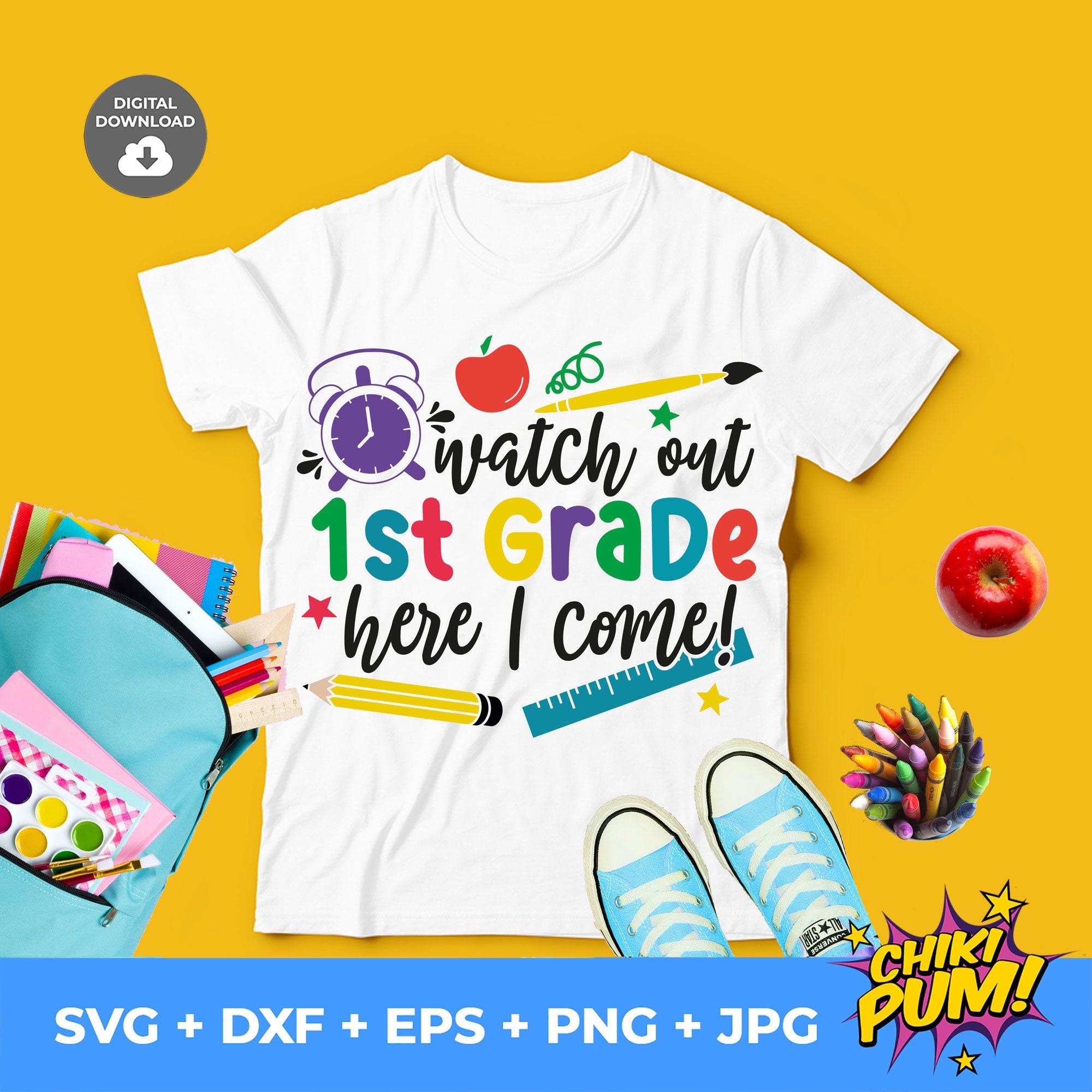 Watch Out first grade Here I Come svg First Grade SVG file | Etsy