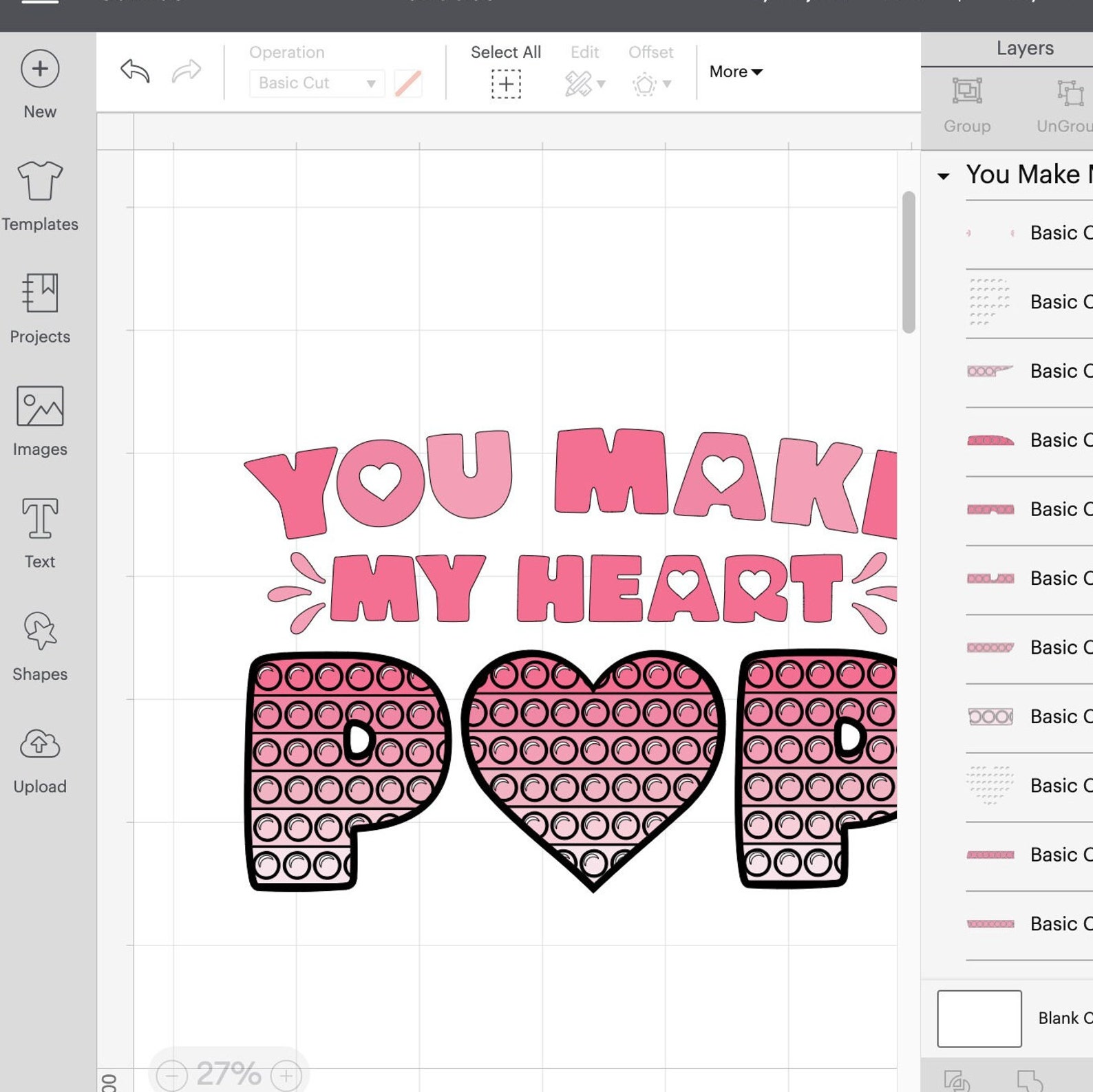 You Make My Heart Pop Svg Pop It Svg Kids Valentine SVG - Etsy Canada