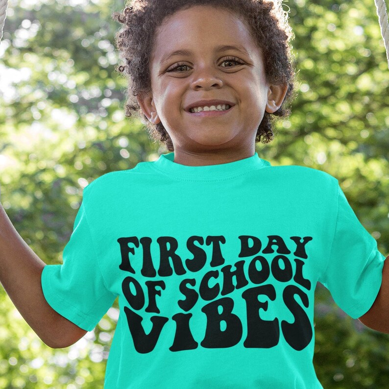 First Day of School Vibes SVG PNG: Teacher Shirt Iron on (digital ...