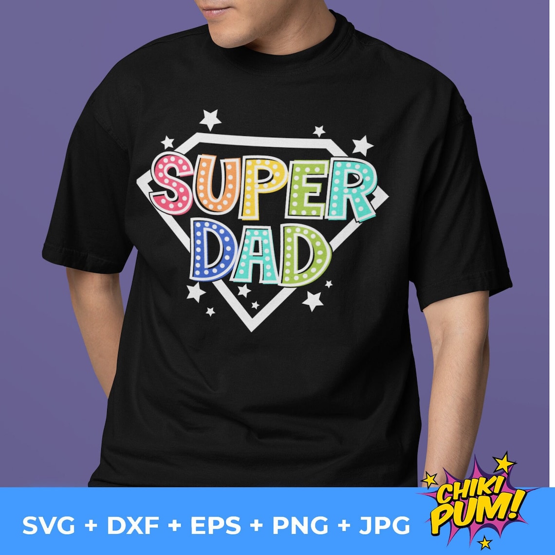 Super Dad SVG PNG: Father's Day Hero Design Sublimation DTF (digital ...