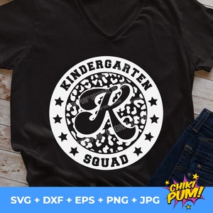 Kindergarten Squad Svg, Kindergarten Squad Png, Teacher Leopard Svg ...