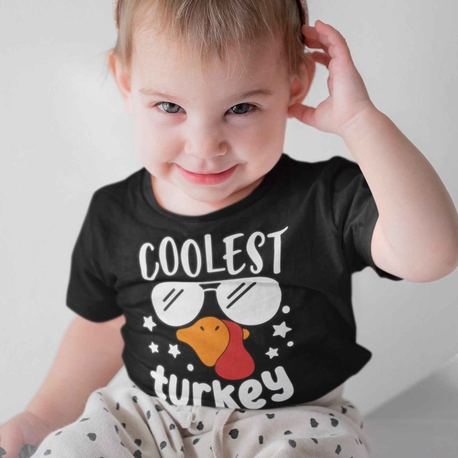 Coolest Turkey in Town Svg, Boys Thanksgiving Svg, Newborn Baby Svg ...