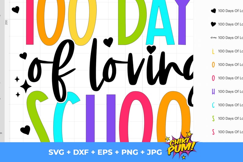 100 Days of Loving School SVG 100 Days of School SVG 100 - Etsy