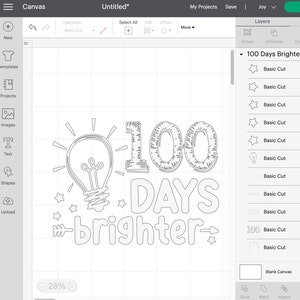 100 Days Brighter Svg, 100th Day of School Svg Dxf Eps Png, 100 Days ...