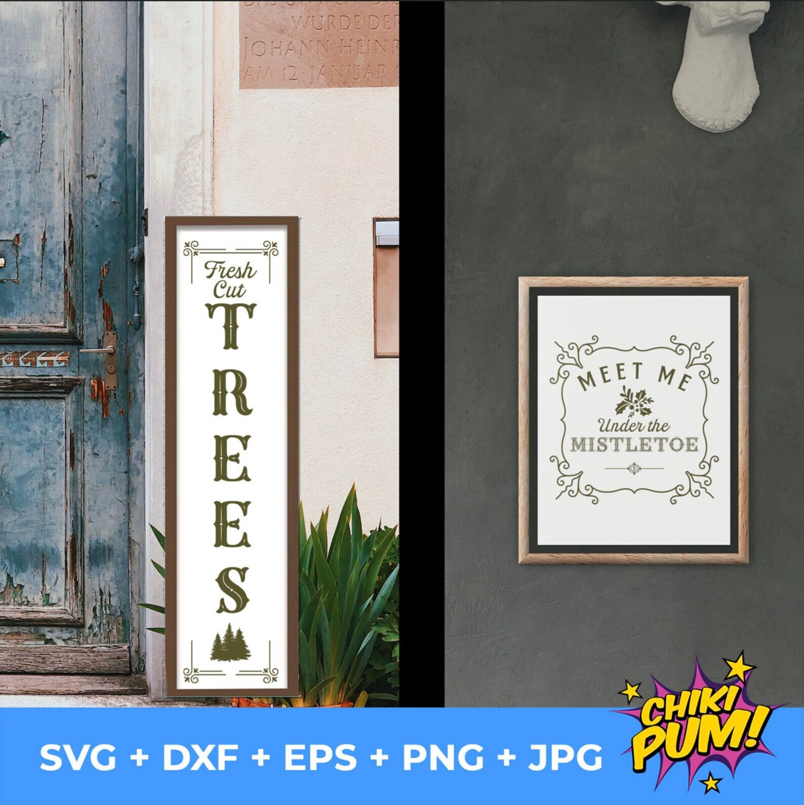 Farmhouse Christmas Rustic Sign Bundle SVG Cut Files Farm - Etsy