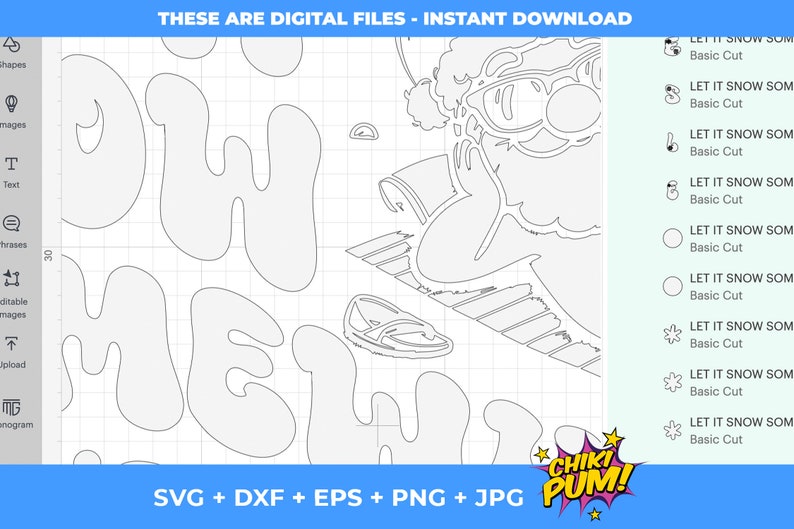 Christmas Beach Santa SVG PNG: Funny Holiday Cut Files (digital ...
