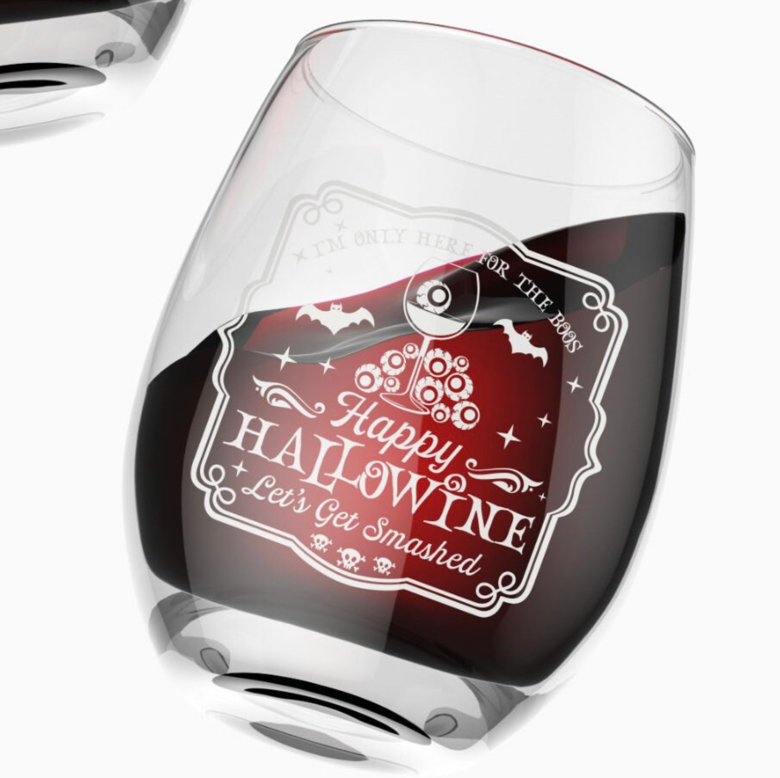 Happy Hallowine Svg I'm Here for the Boos Svg Funny | Etsy