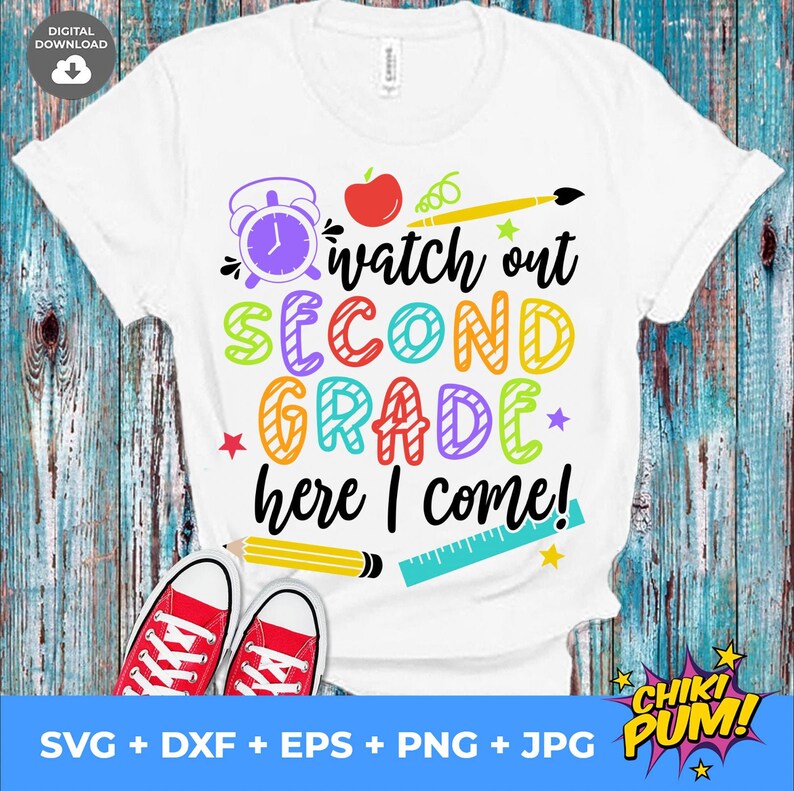 Watch Out Second Grade Here I Come Svg Second Grade SVG File - Etsy