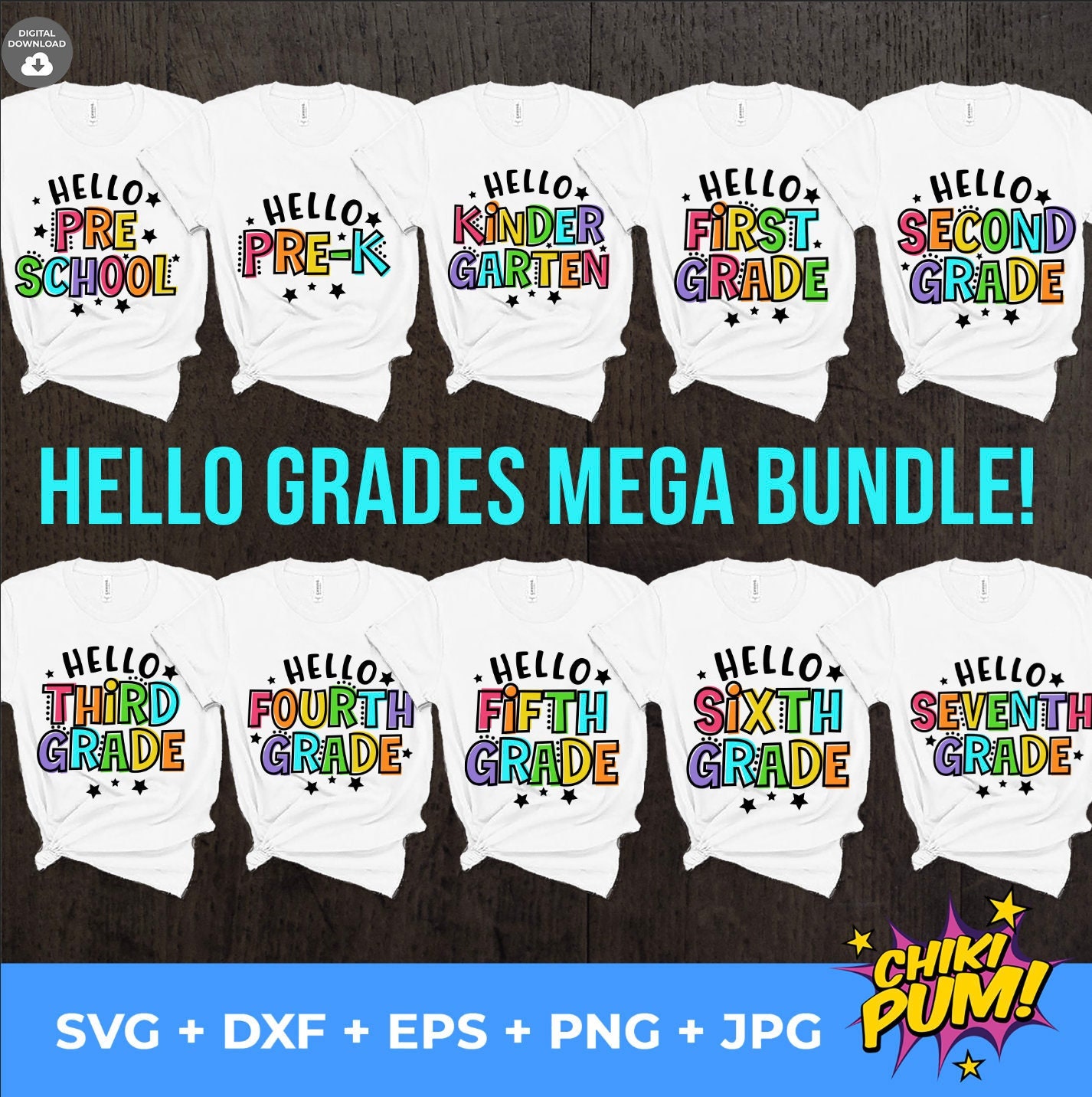 Hello Grades SVG Back to School Bundle First Day of School - Etsy
