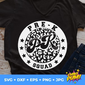 Pre-k Squad Svg, Pre-k Squad Png, Teacher Leopard Svg, First Day of ...