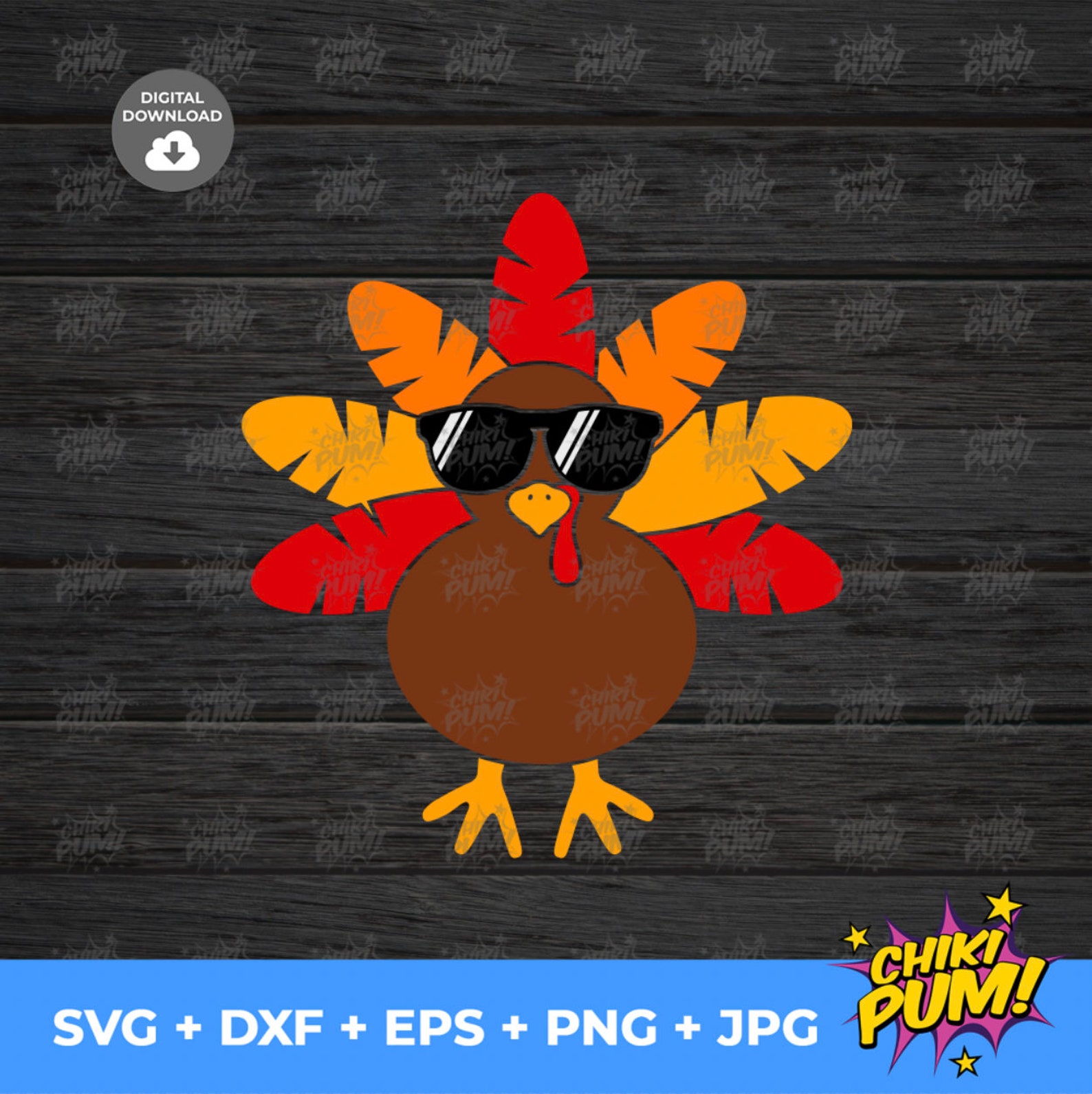 Cool Turkey Svg Boy Thanksgiving Cut File Boys Monogram Svg | Etsy