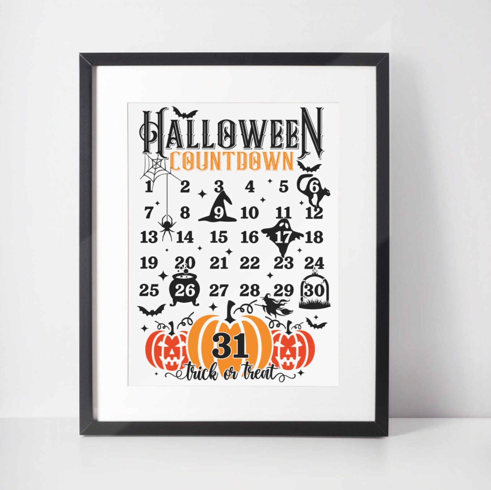 Halloween Countdown Sign Svg Halloween Sign SVG Halloween - Etsy