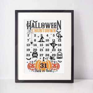 Halloween Countdown Sign Svg, Halloween Sign SVG, Halloween SVG ...