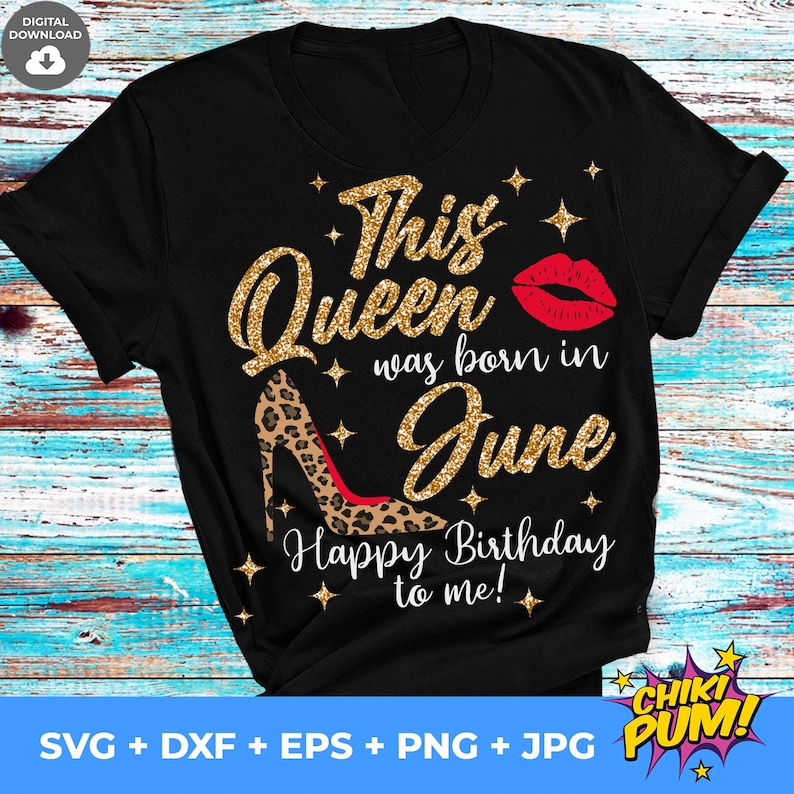 This Queen Was Born in June SVG Birthday Queen SVG June - Etsy