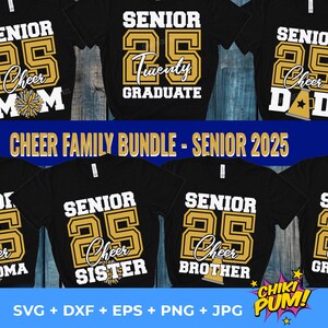 Senior 2025 Svg, Cheer Family Bundle Svg, Football Family Svg, Senior ...