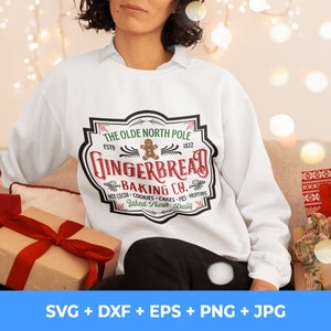 Gingerbread Baking Co SVG, Christmas Gingerbread SVG, Cut Files for ...