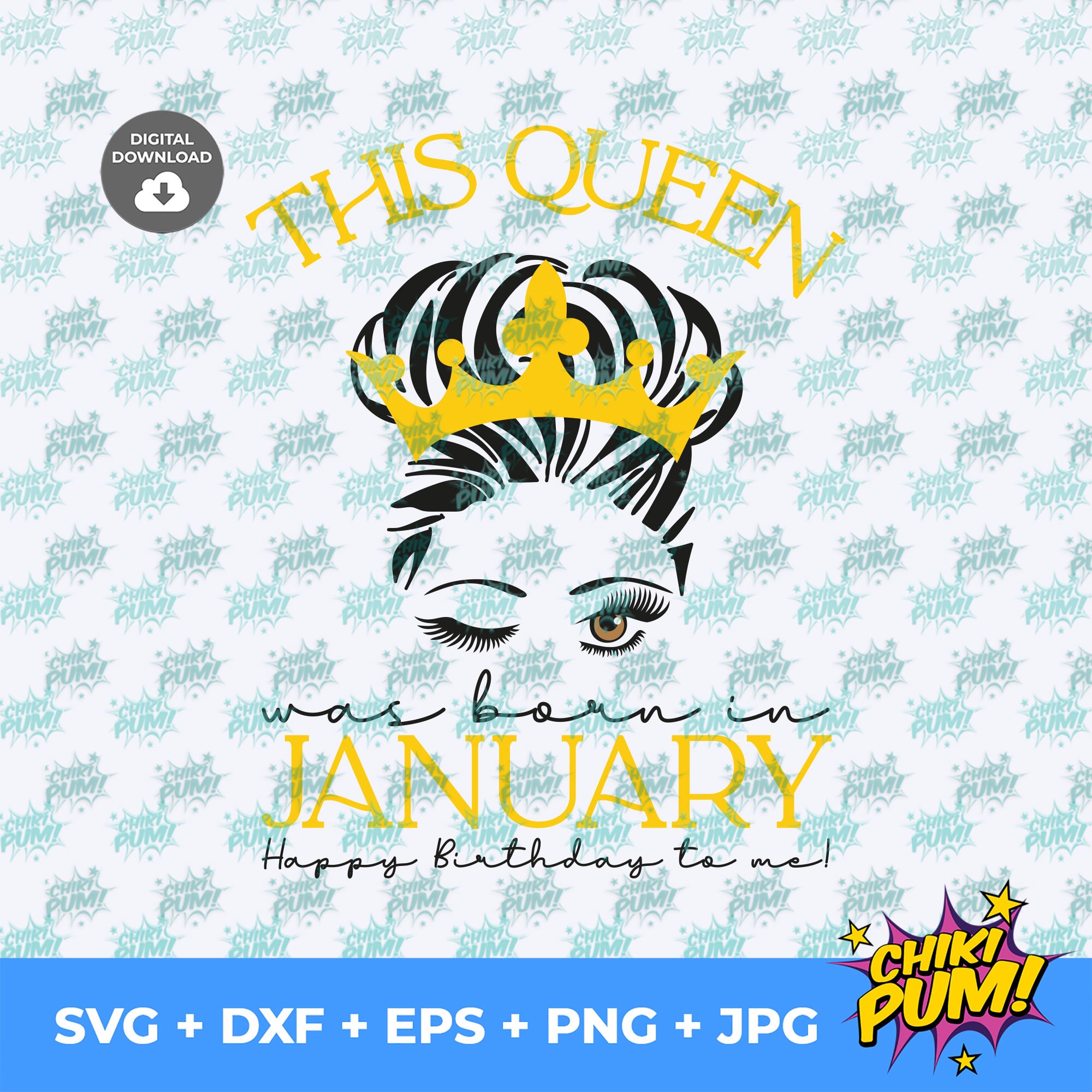 This queen was born in January happy birthday to me svg Born | Etsy
