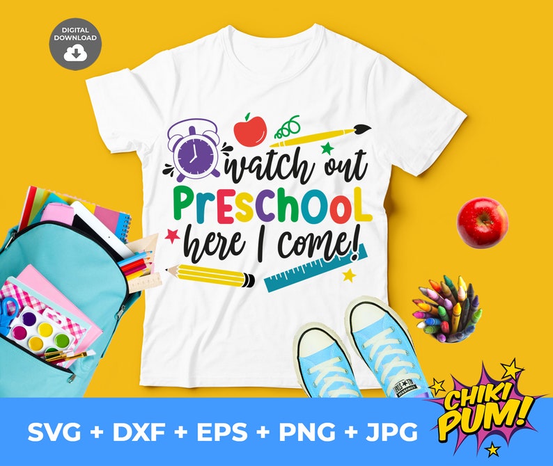 Watch Out Preschool Here I Come Svg Preschool SVG File First - Etsy