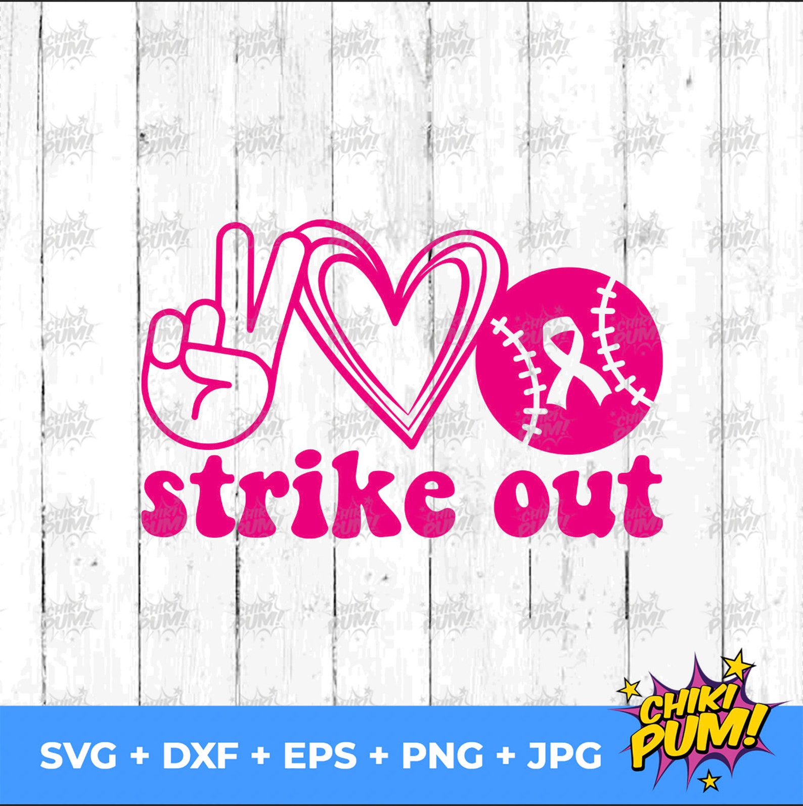 Strike Out SVG Breast Cancer SVG Baseball SVG Breast Cancer - Etsy