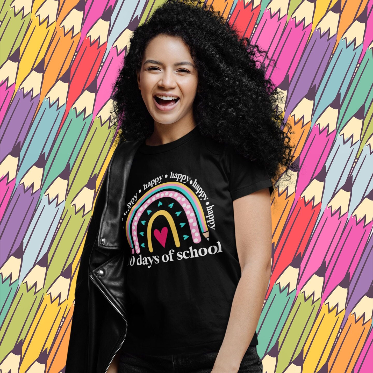 Rainbow Svg Happy 100 Days of School Svg 100th Day Svg | Etsy