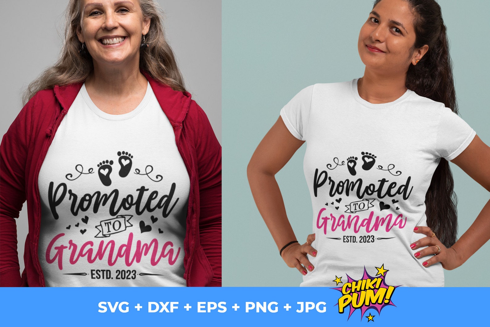 Promoted To Grandma Svg Grandma Estd 2023 Svg T Grandma Etsy
