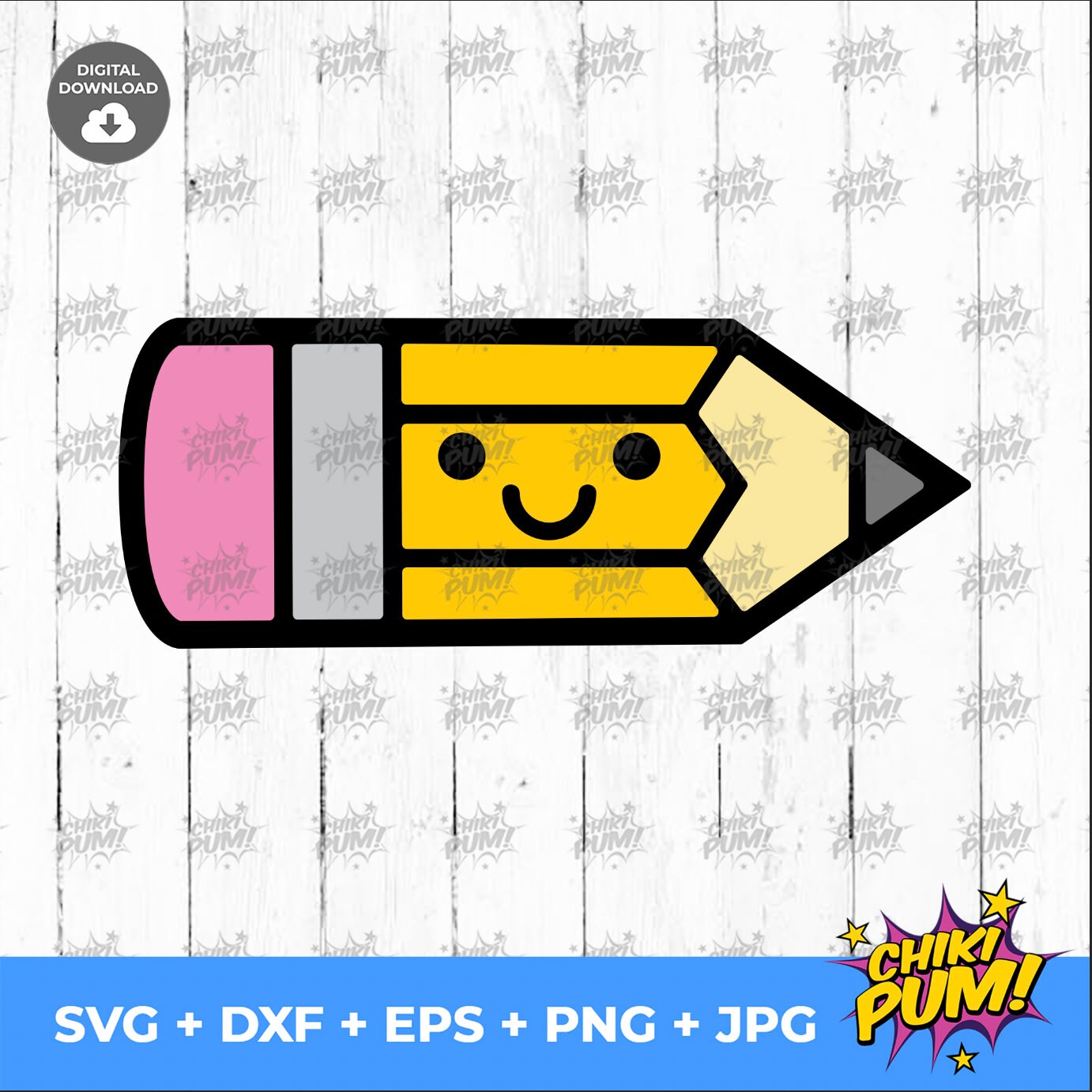 Pencil Svg Pencil Clipart SVG Smiling Pencil SVG School - Etsy UK