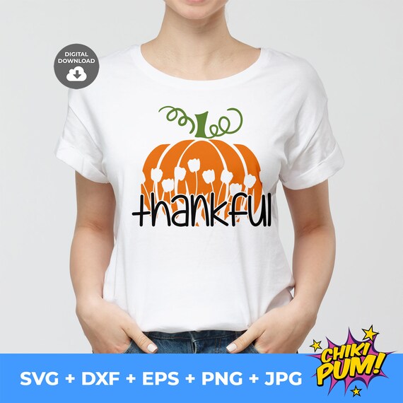 Thankful Pumpkin Floral Thankful svg Thanksgiving SVG | Etsy