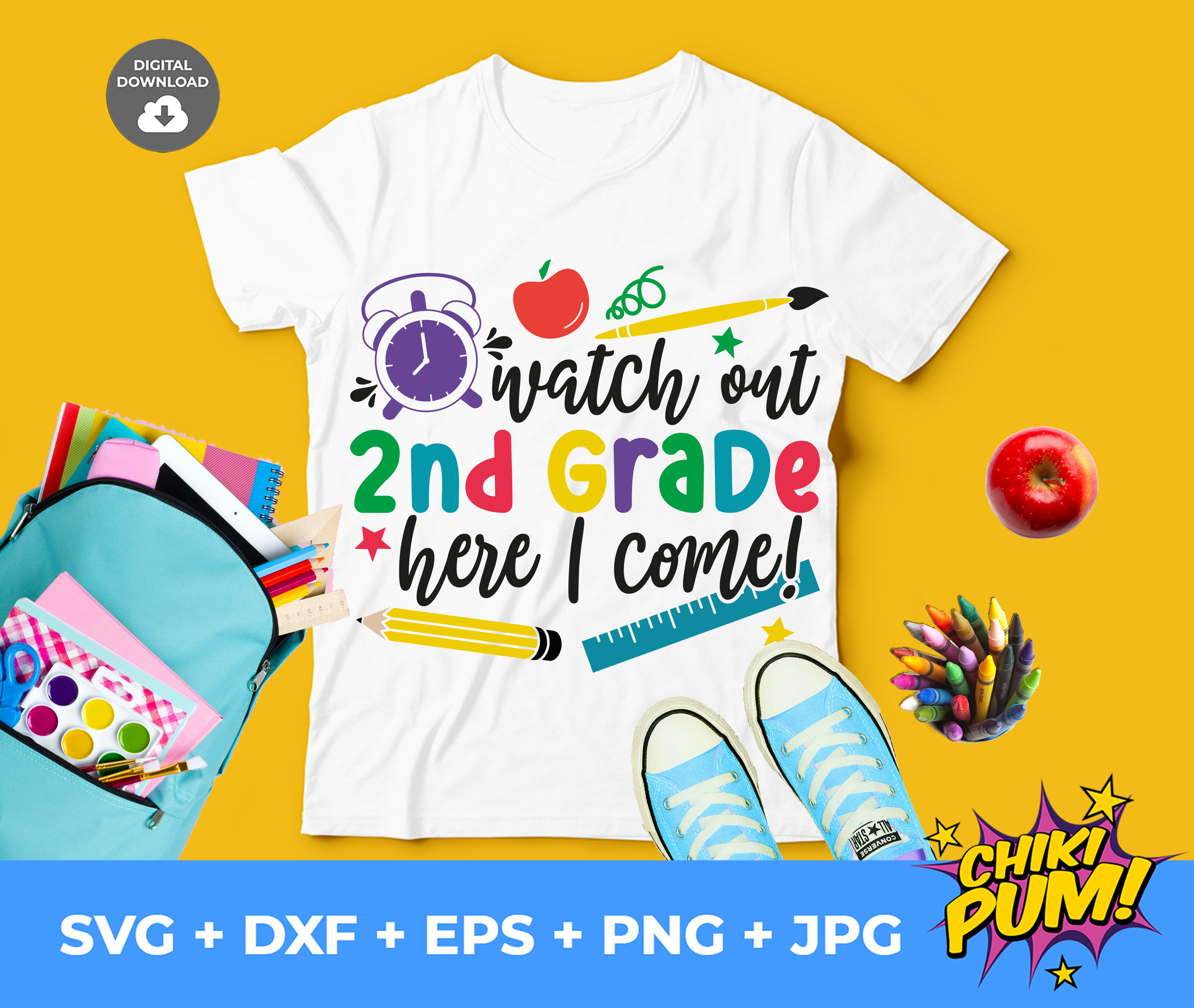 Watch Out Second Grade Here I Come svg Second Grade SVG file | Etsy