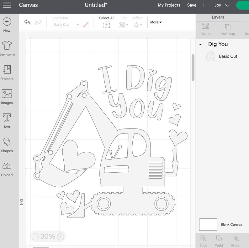 I Dig You SVG Construction Excavator Valentines Boy Shirt - Etsy