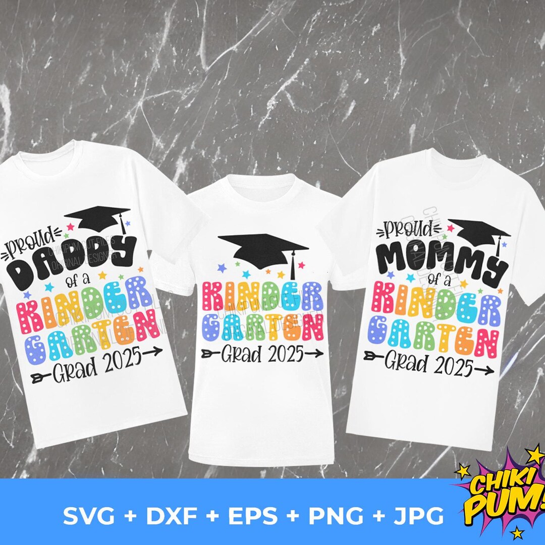 Kindergarten Graduation 2025 Family Bundle SVG, Kindergarten Grad 2025 ...