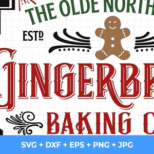 Gingerbread Baking Co SVG, Christmas Gingerbread SVG, Cut Files for ...
