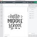 Hello Middle School Svg 1st Day of School Cut Files Back to - Etsy