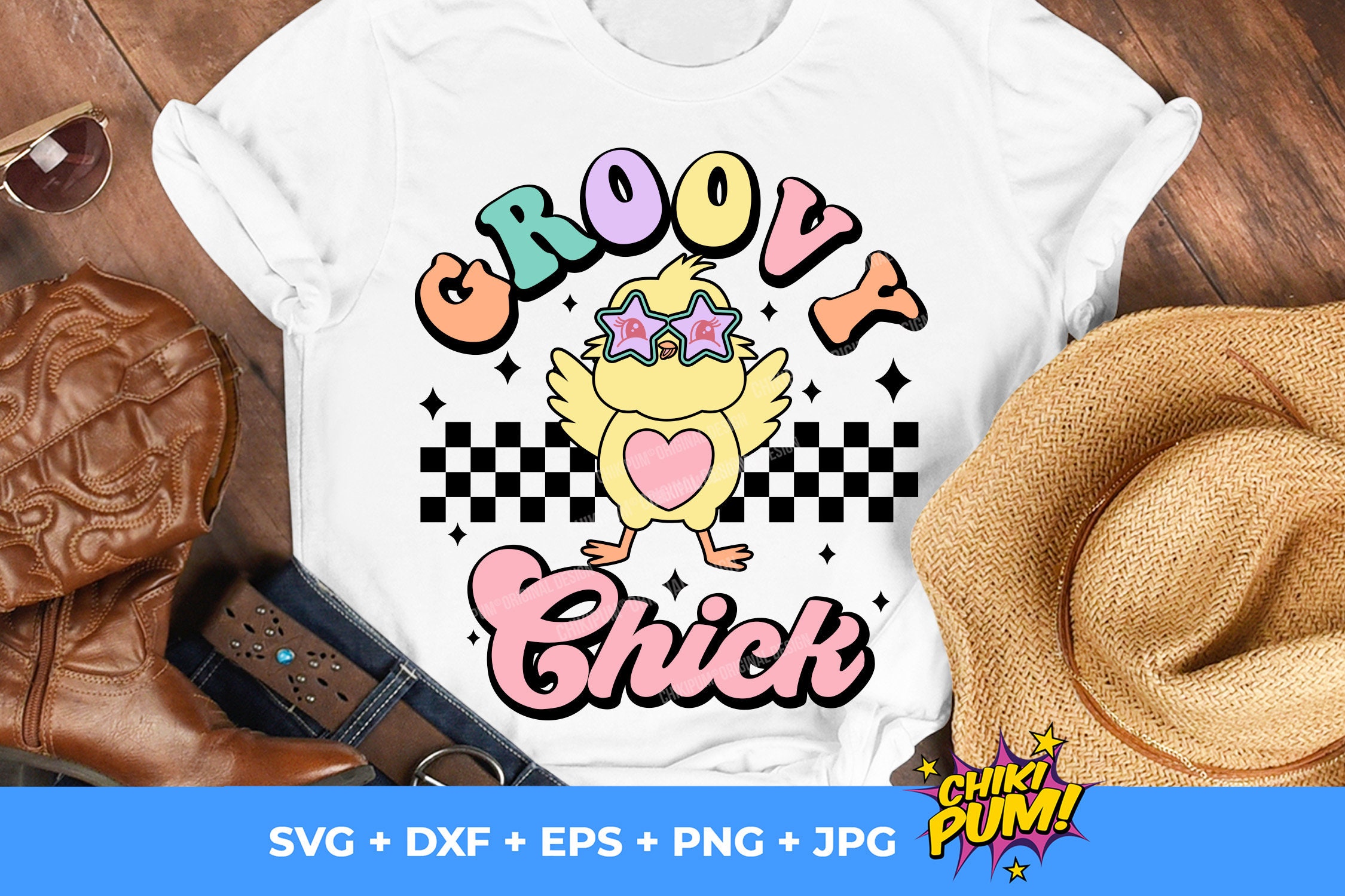 Groovy Chick Svg Png Retro Easter Png Easter Chick Svg - Etsy