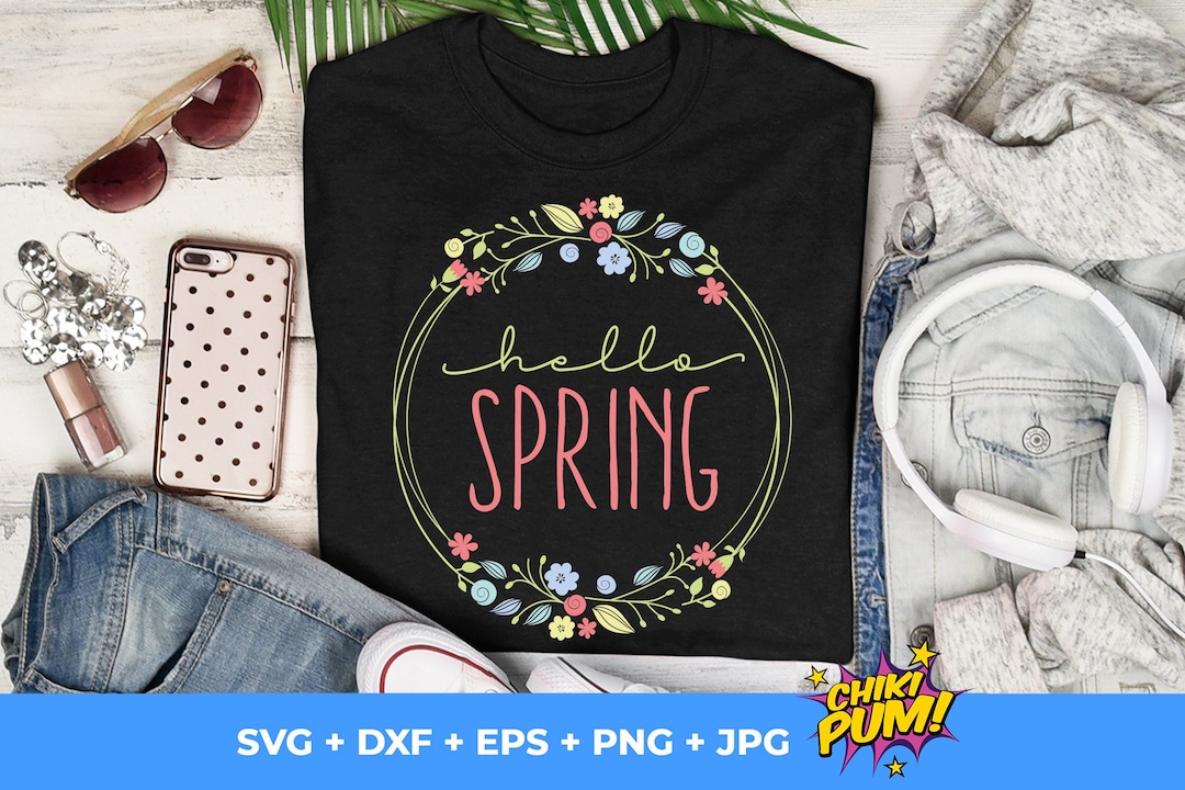Hello Spring Svg, Welcome Round Sign Svg, Door Sign Svg, Farmhouse Sign ...