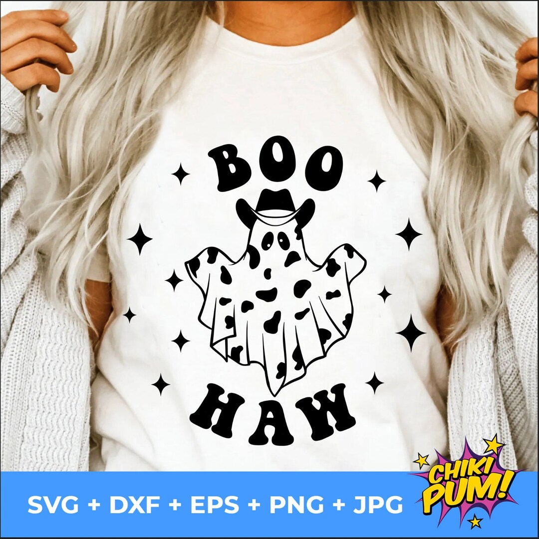 Boo Haw Svg, Cowboy Ghost Svg, Halloween Svg, Funny Halloween Shirt Svg ...