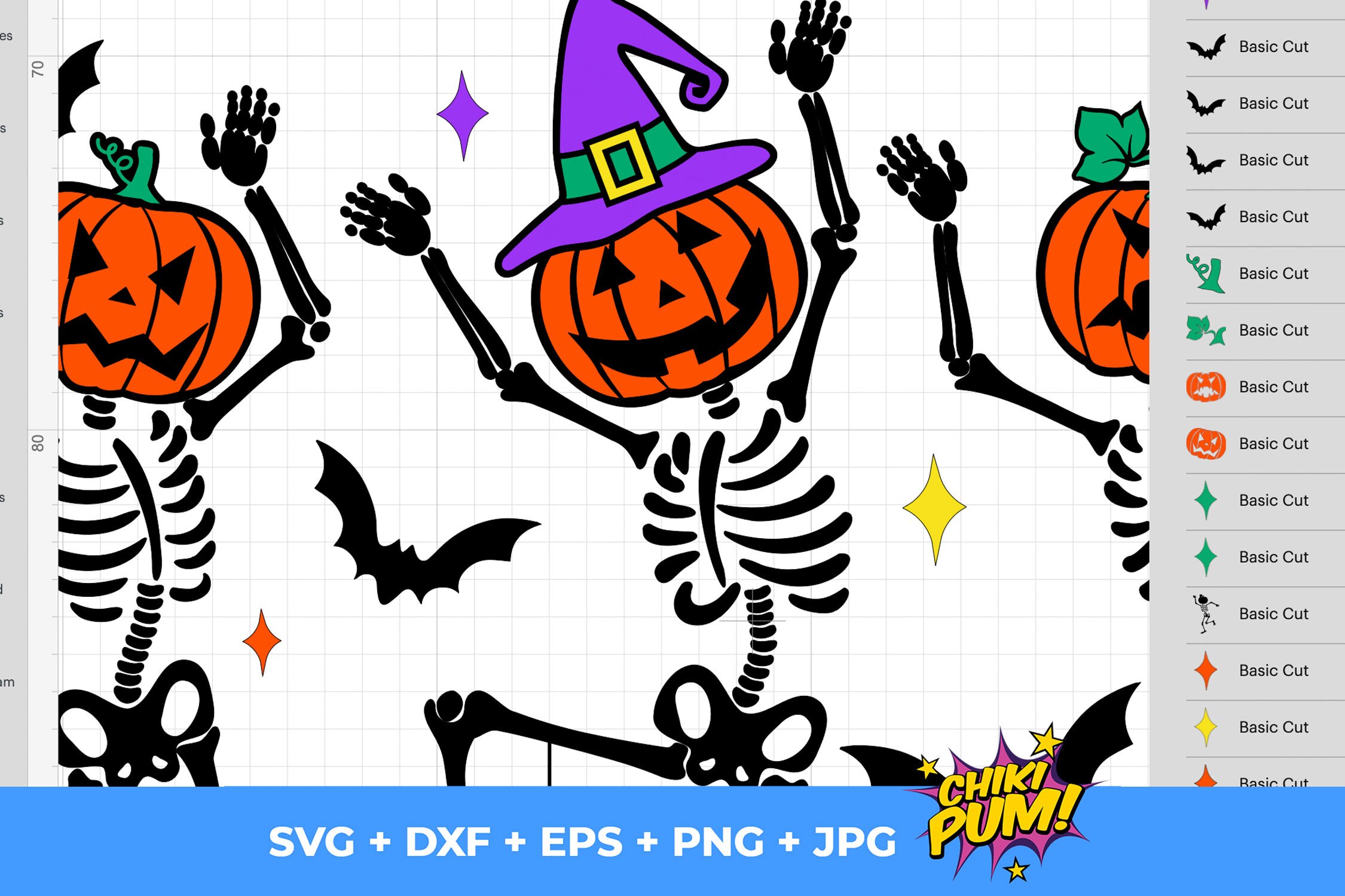 Dancing Pumpkin Skeleton SVG PNG: Halloween Clipart (digital Download ...